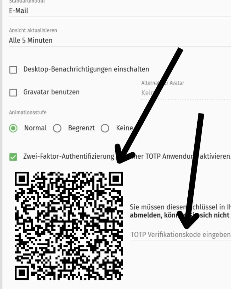 Zwei Faktor Authentifizierung (2FA)